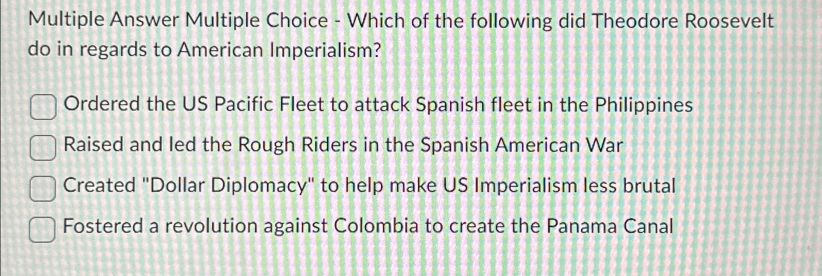 Multiple Answer Multiple Choice - ﻿Which of the | Chegg.com