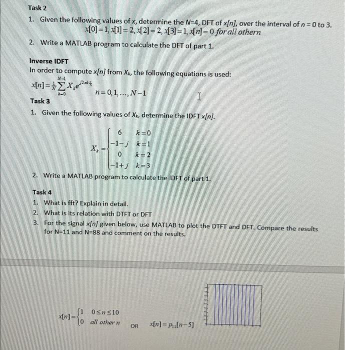 Solved Task1: 1 For the following signals: | Chegg.com