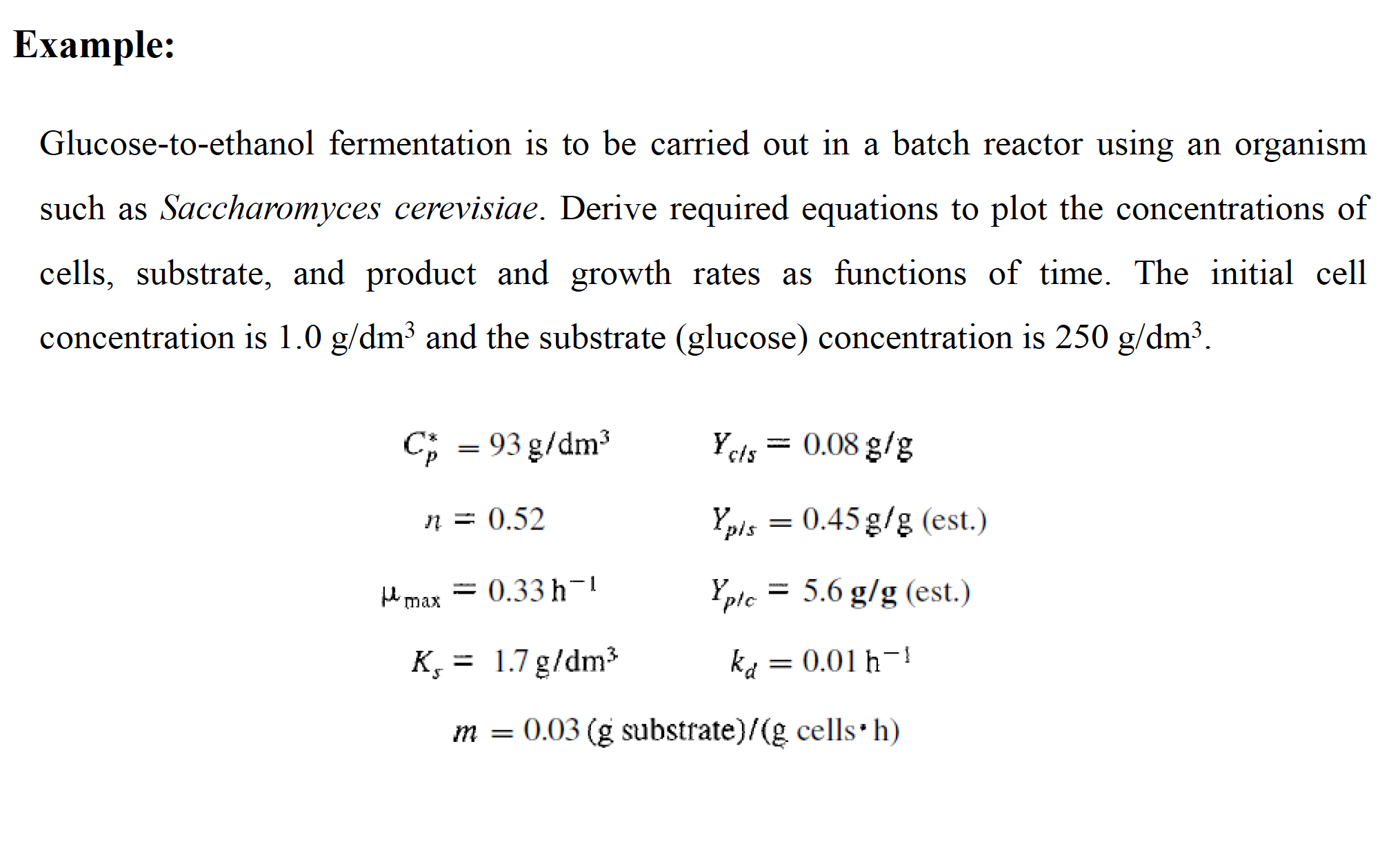 Solved Example:Glucose-to-ethanol fermentation is to be | Chegg.com