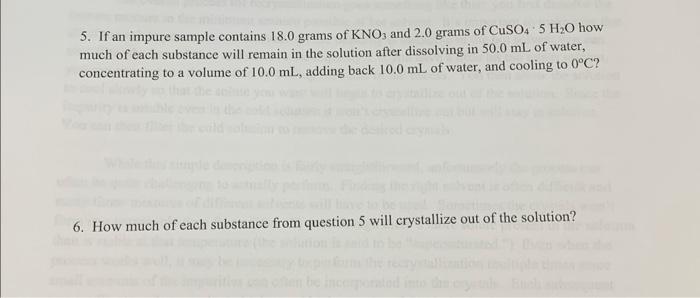 Solved 5. If an impure sample contains 18.0 grams of KNO3 | Chegg.com
