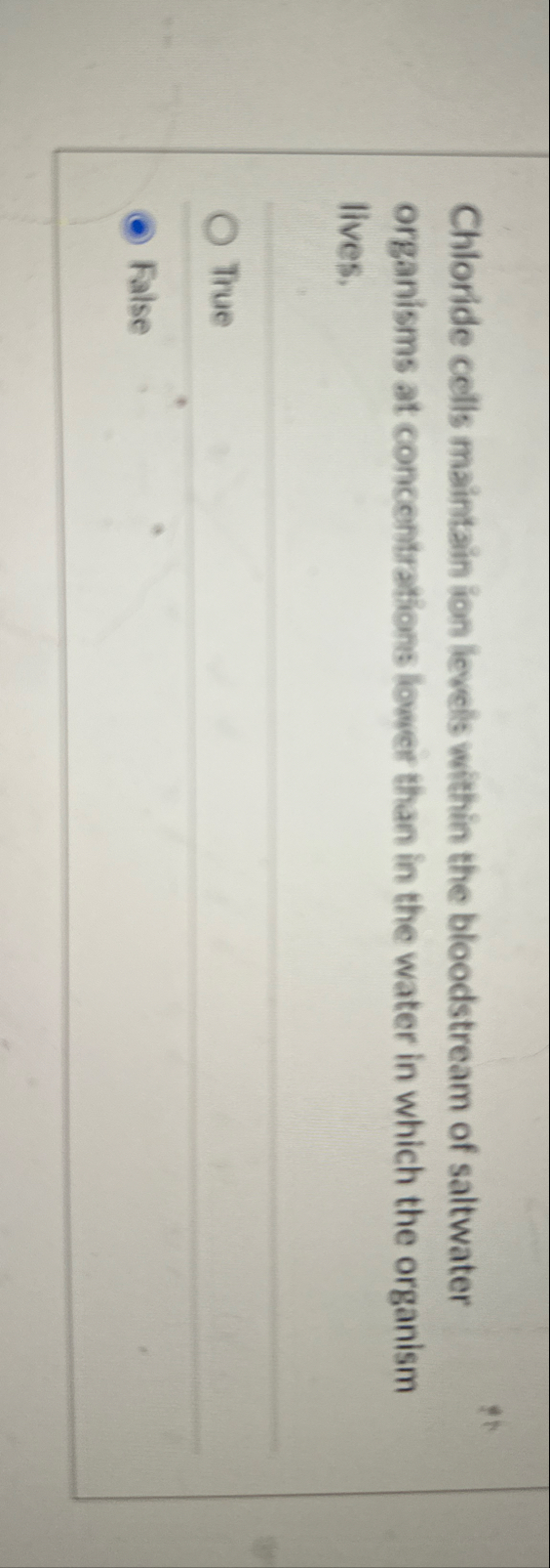 Solved Chloride cells maintain ion levels within the | Chegg.com