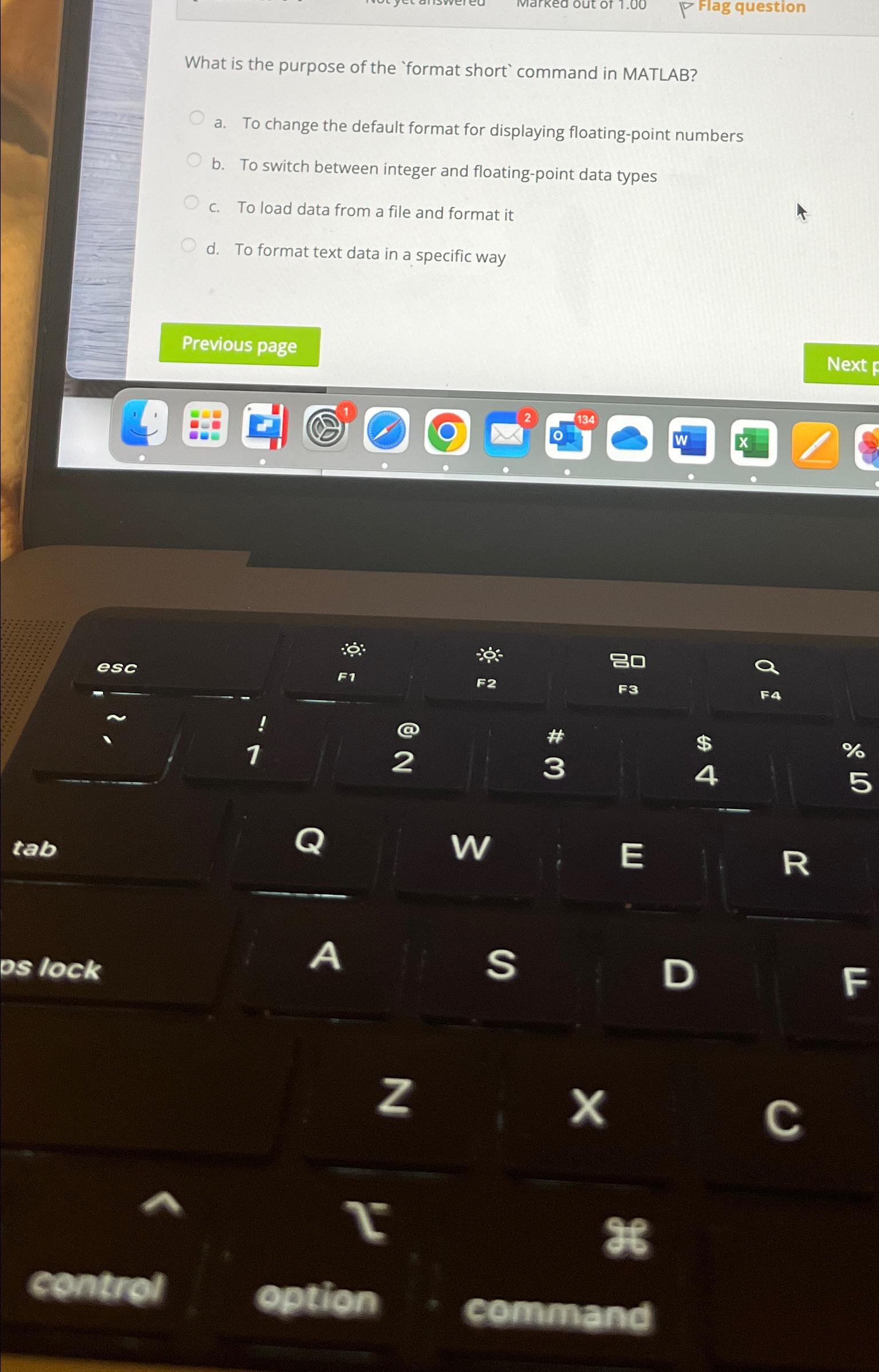Solved What is the purpose of the 'format short' command in | Chegg.com