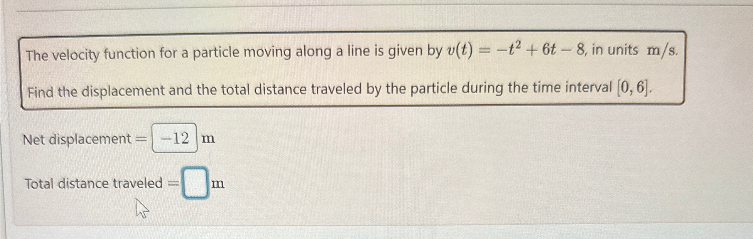 Solved The velocity function for a particle moving along a | Chegg.com