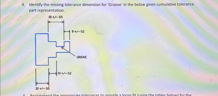Solved 4. Identify the missing tolerance dimension for | Chegg.com