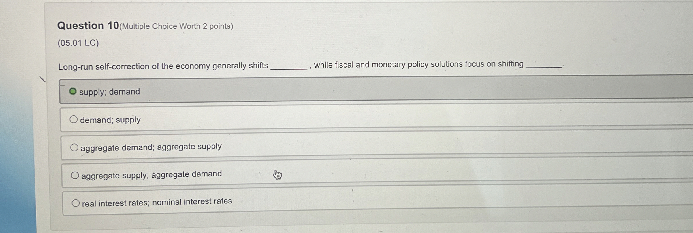 Solved Question 10(Multiple Choice Worth 2 ﻿points)(05.01 | Chegg.com