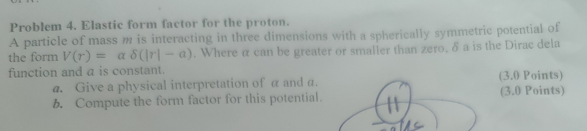 Solved Problem 4. ﻿Elastic form factor for the proton.A | Chegg.com