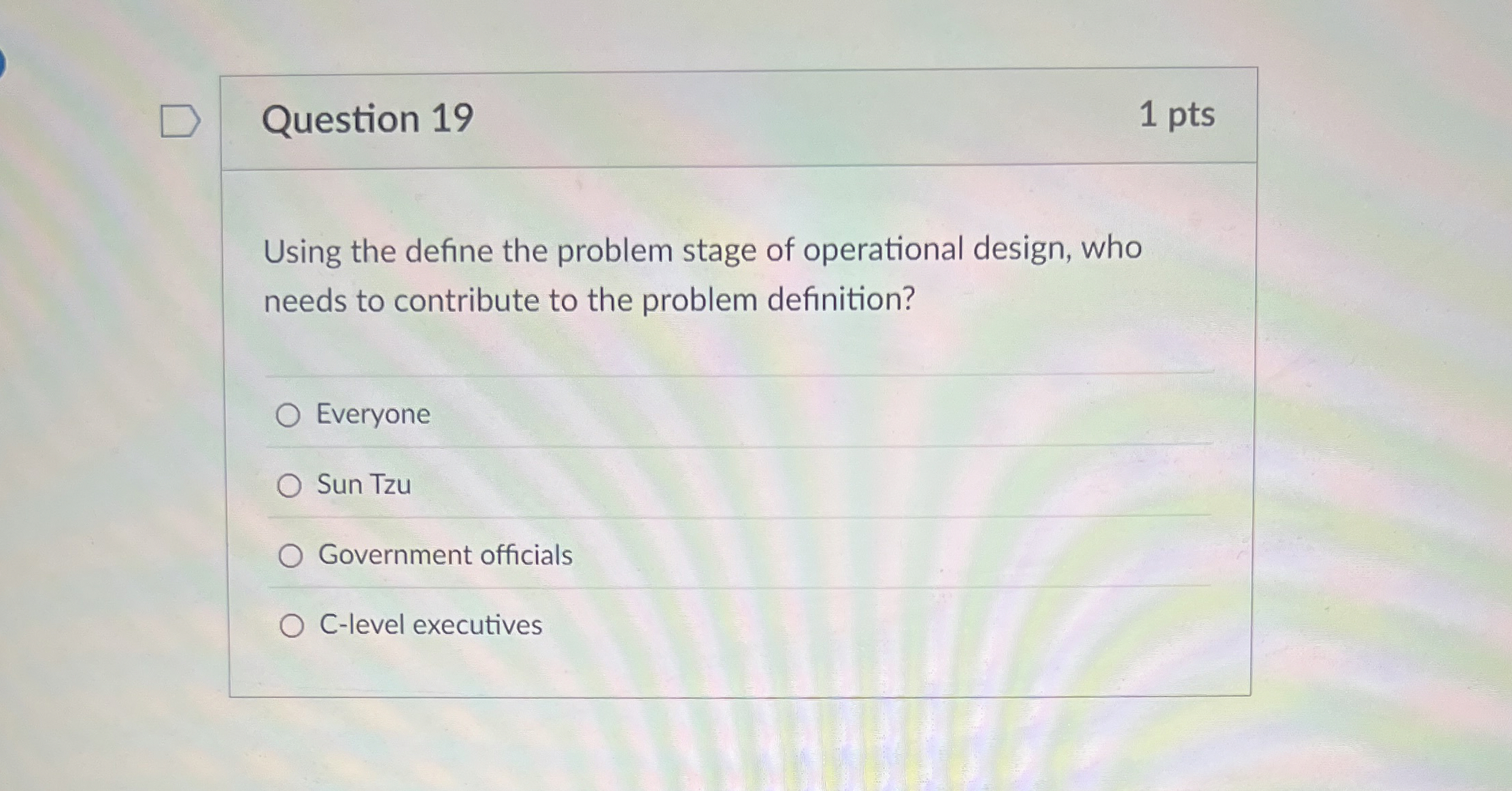 Solved Question 19Using the define the problem stage of | Chegg.com
