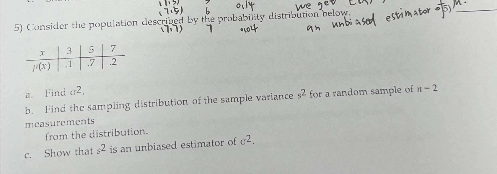 Consider the population described by the probability | Chegg.com