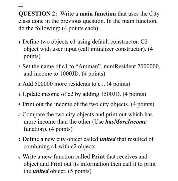 Solved Lab Objectives: * Learn how to define a simple class | Chegg.com