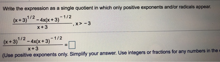 Solved Write the expression as a single quotient in which | Chegg.com