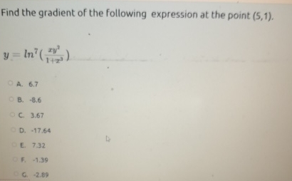 Solved Find the gradient of the following expression at the | Chegg.com