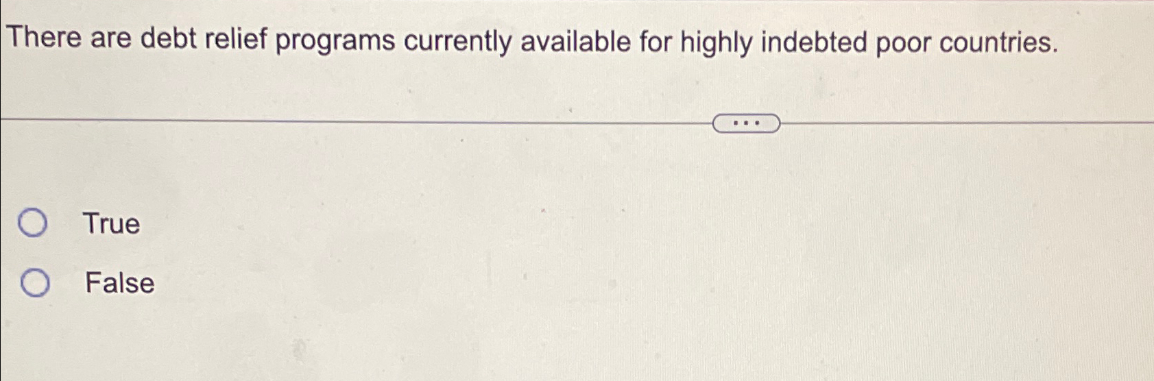 Solved There are debt relief programs currently available | Chegg.com