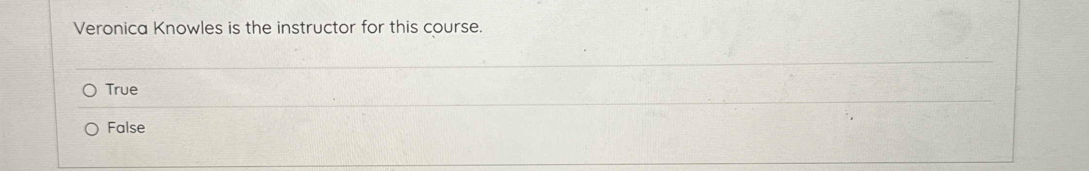 Solved Veronica Knowles is the instructor for this | Chegg.com