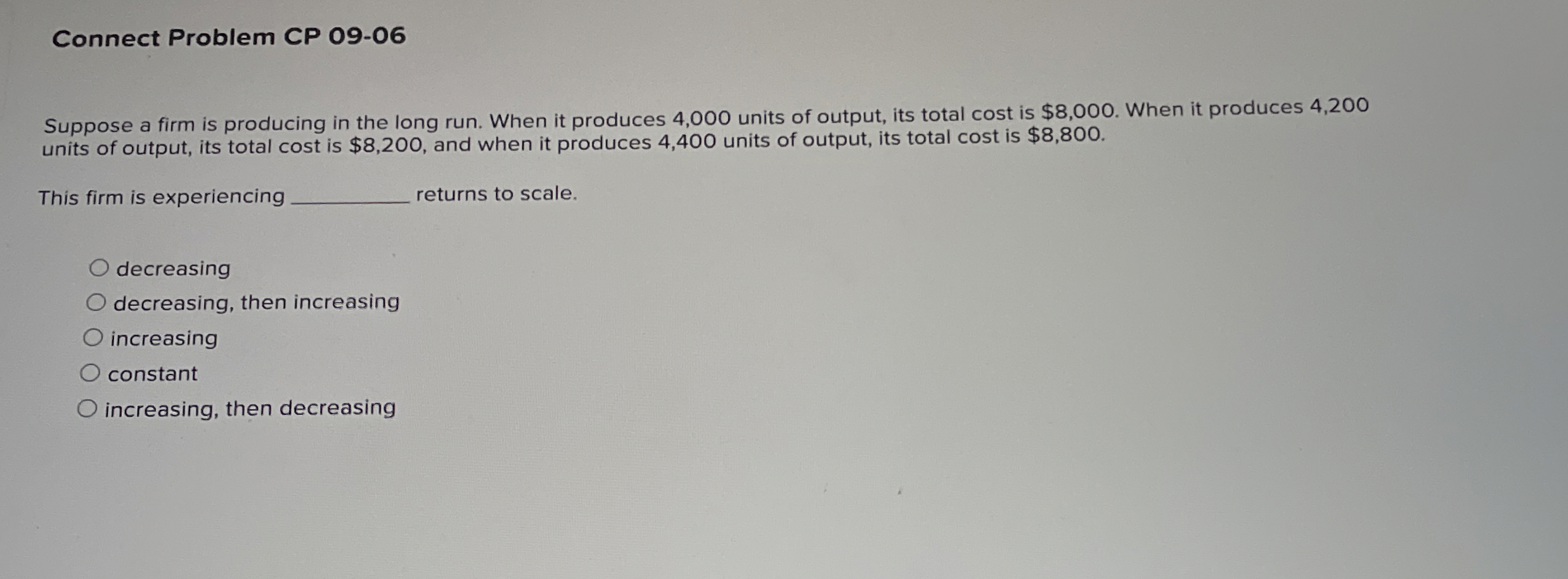 High Quality SOLUTION Connect Problem CP 09-06Suppose a firm is producing | Chegg.com