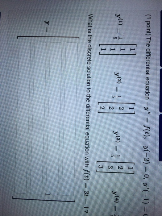 Solved Discrete Differential Equations: Problem 3 Previous | Chegg.com