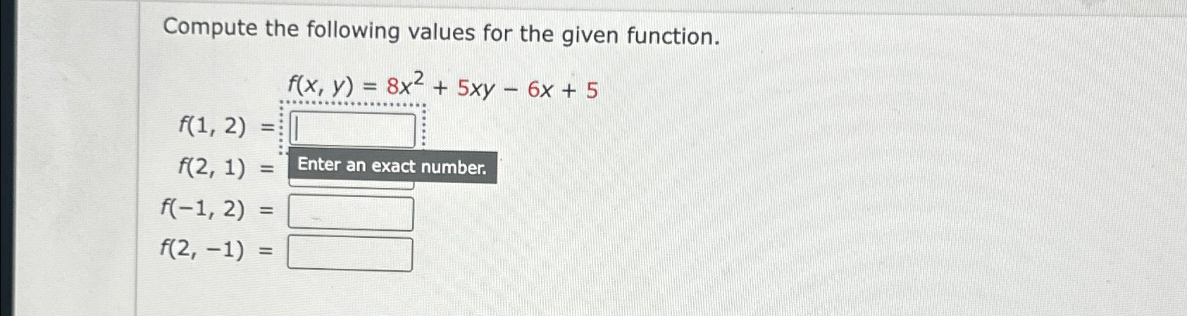 Solved Compute the following values for the given | Chegg.com