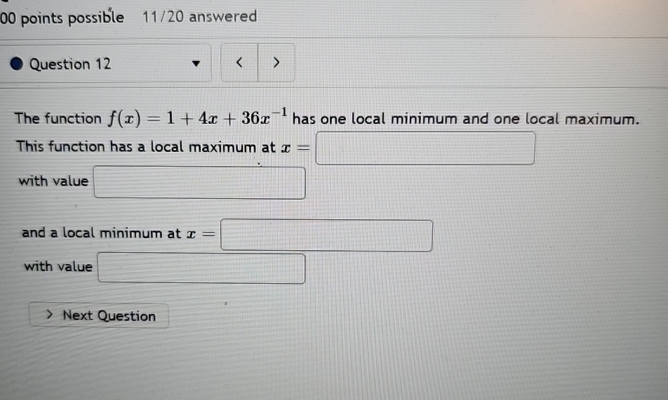 Solved 00 ﻿points possible ,1120 ﻿answeredQuestion 12The | Chegg.com