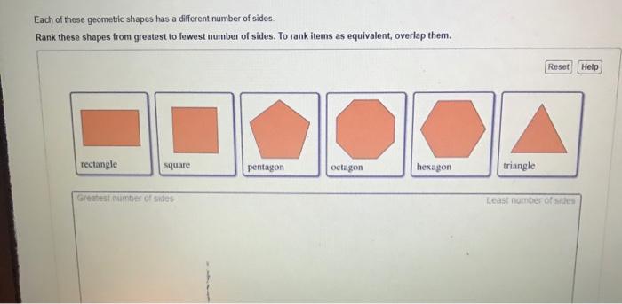 Solved Each of these geometric shapes has a different number | Chegg.com