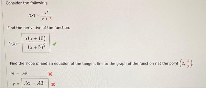 Solved Consider the following. f(x)=x+5x2 Find the | Chegg.com