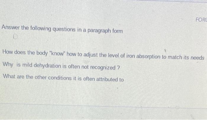 Solved Answer the following questions in a paragraph formHow | Chegg.com