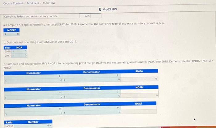 Solved a. Compute net operating profit after tax (NOPAT) for | Chegg.com