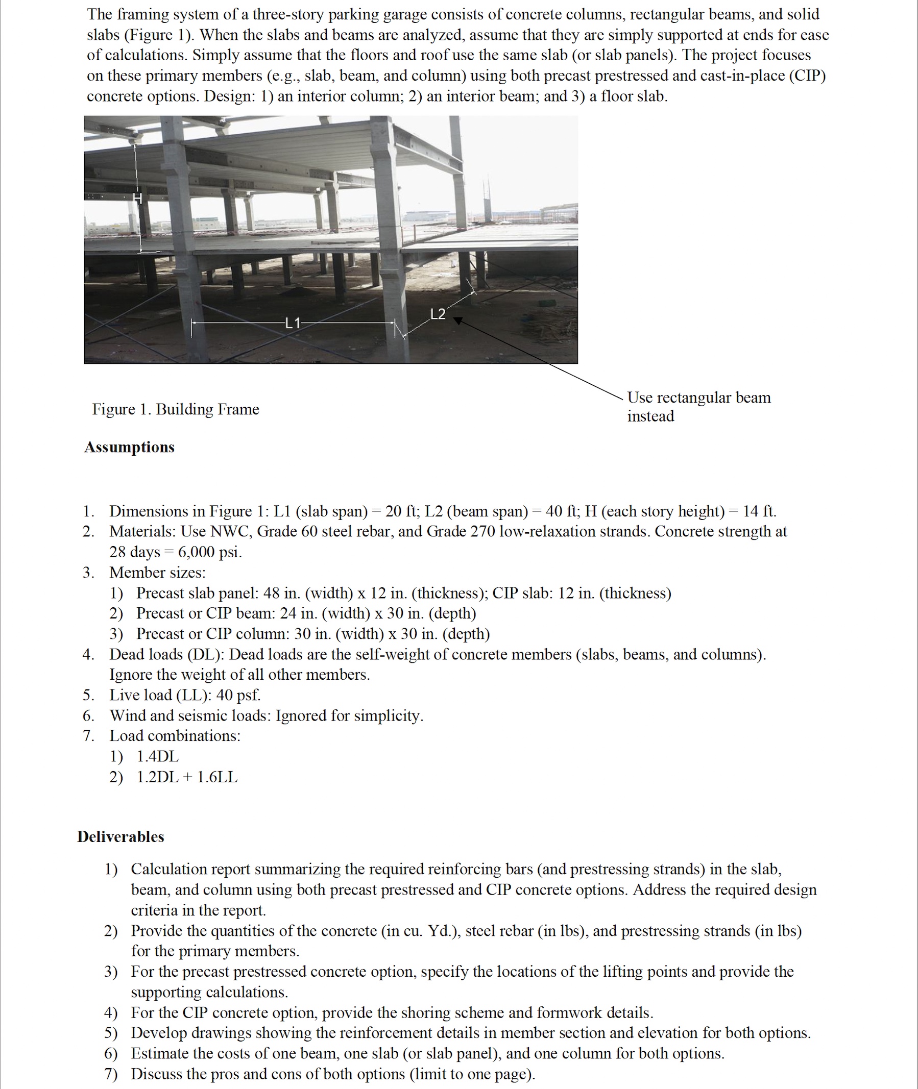 Figure 1. ﻿Building Frame Use rectangular beam | Chegg.com
