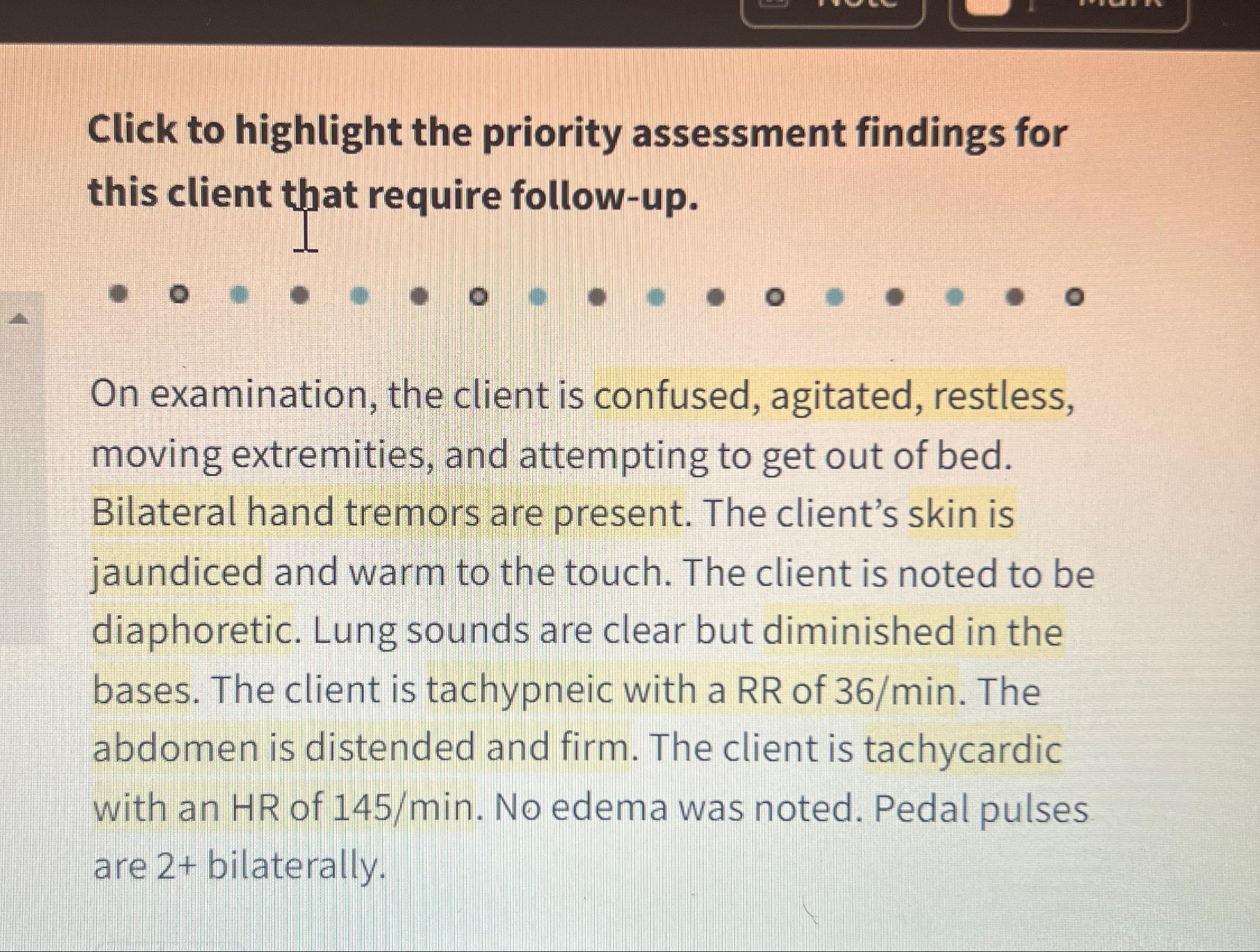 Solved Click to highlight the priority assessment findings | Chegg.com