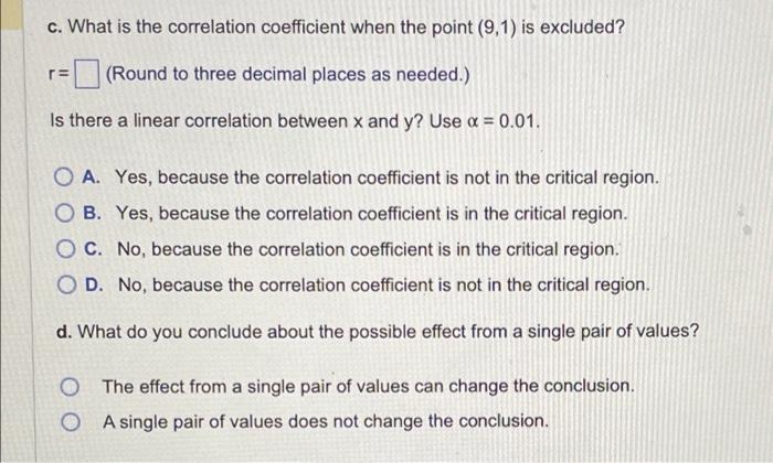 Solved Refer to the accompanying scatterplot. a. Examine the | Chegg.com