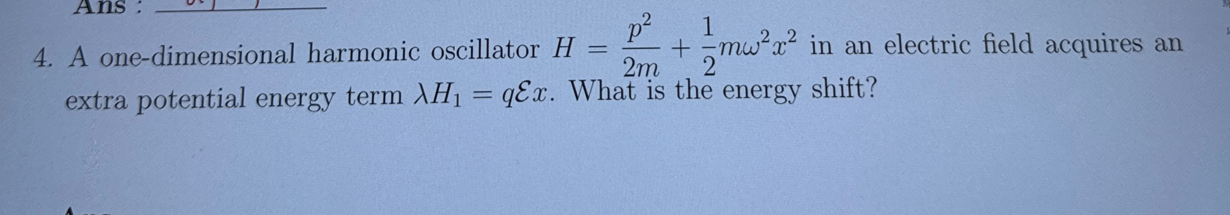 Solved A one-dimensional harmonic oscillator H=p22m+12mω2x2 | Chegg.com