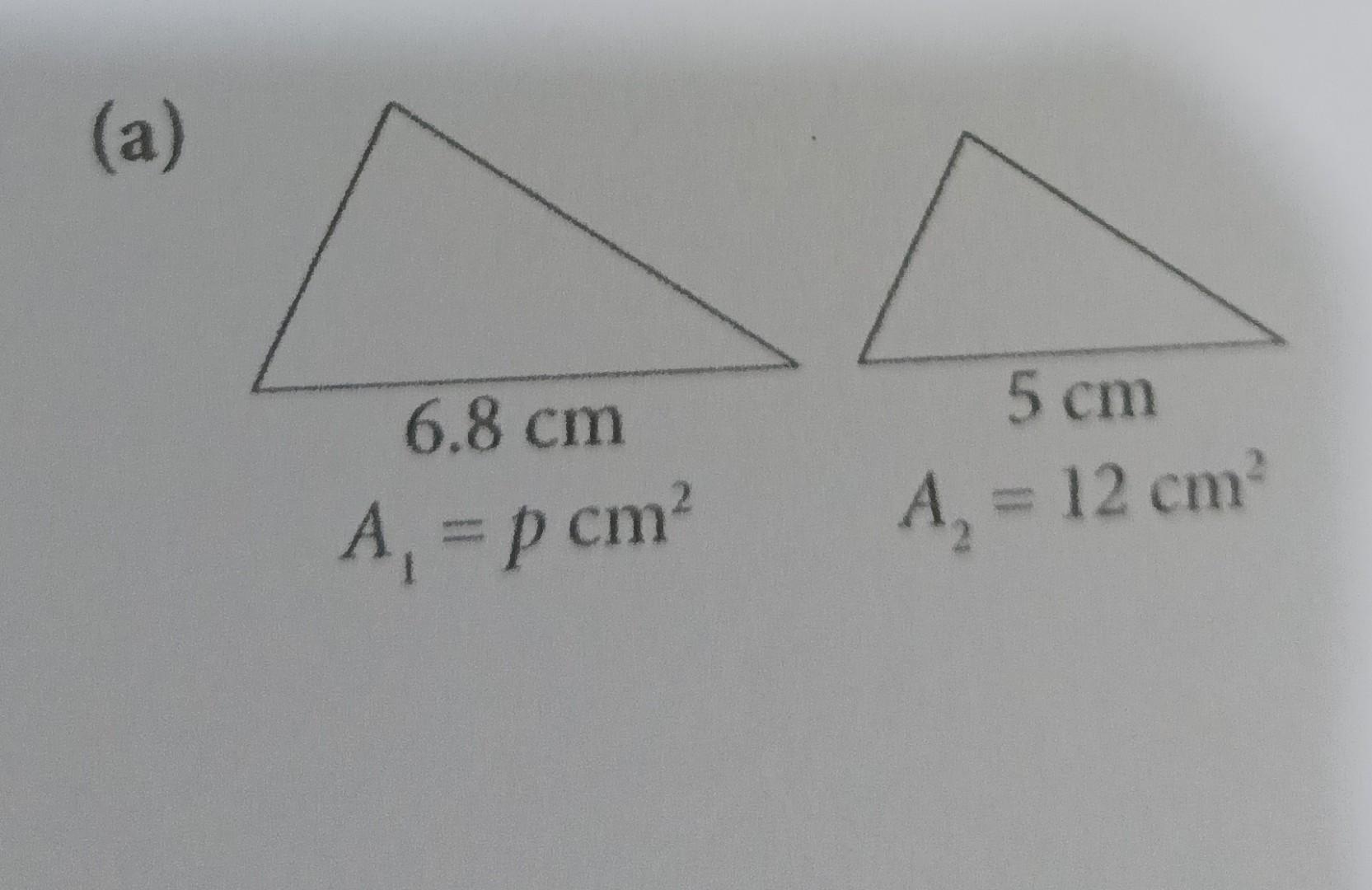 (a) A1=p cm2 | Chegg.com