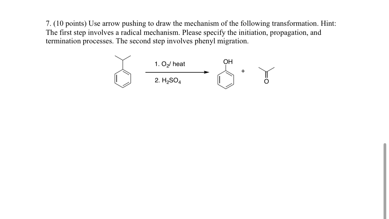Solved (10 points) Use arrow pushing to draw the mechanism | Chegg.com Solved (10 points) Use arrow pushing to draw the mechanism | Chegg.com