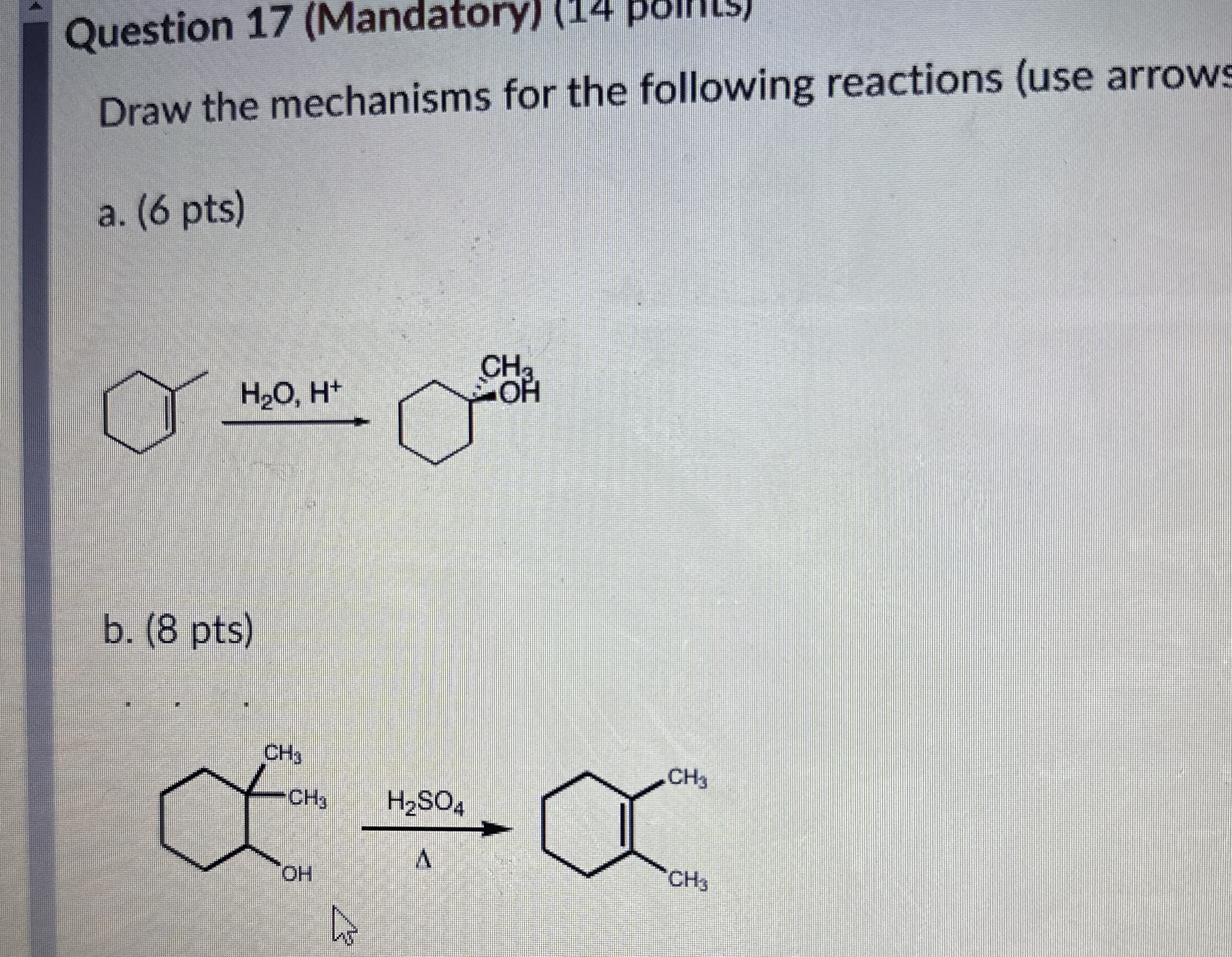 Solved Question 17 (Mandatory) (14 ﻿points)Draw the | Chegg.com
