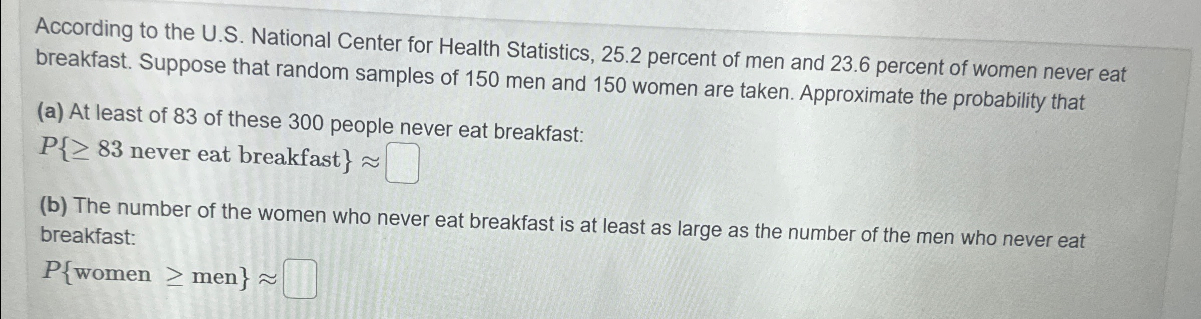 Solved According to the U.S. ﻿National Center for Health | Chegg.com