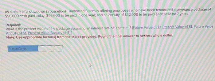Solved As a result of a slowdown in operations, Tradewind | Chegg.com