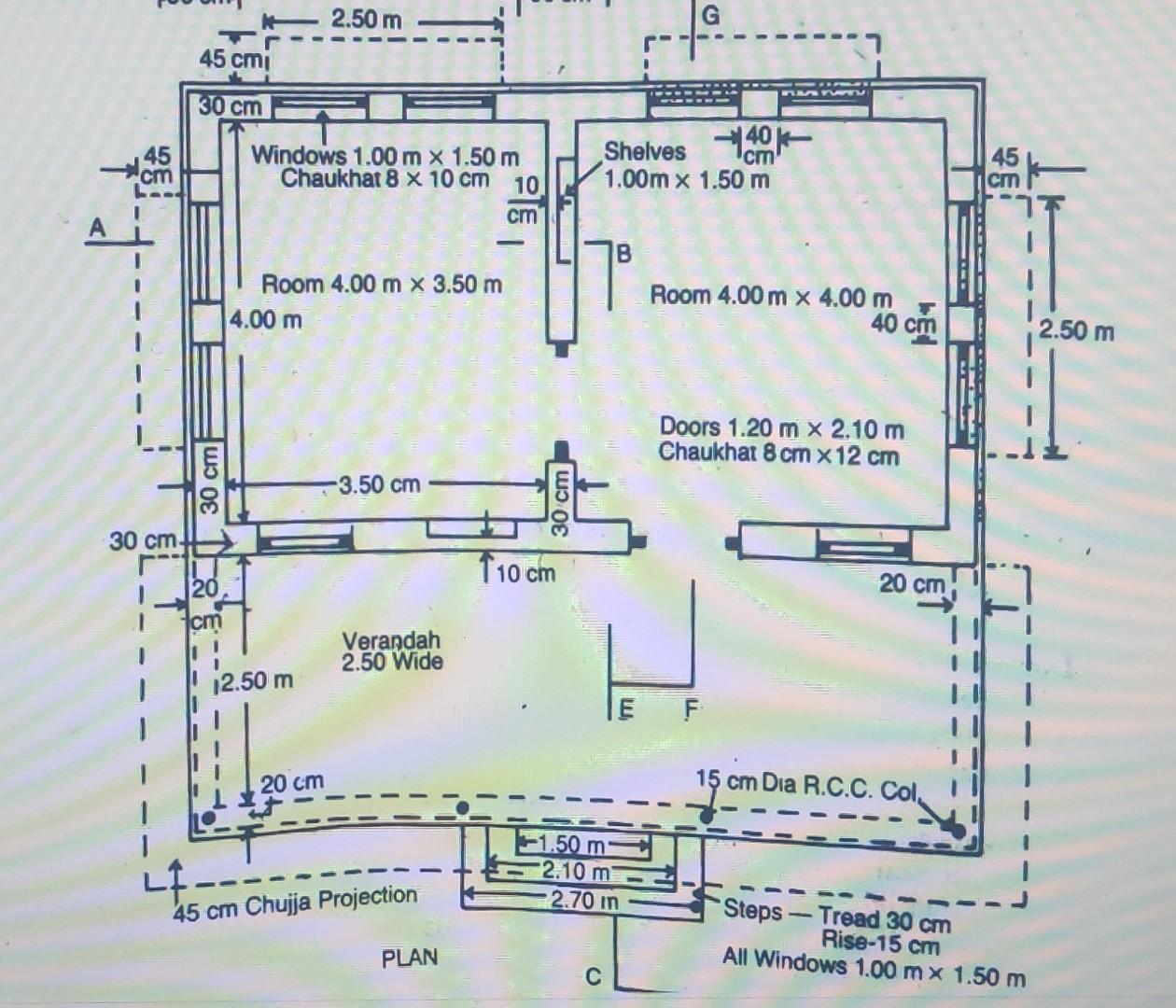 Solved CROSS-SECTION OF TWO-ROOMED BUILDING 12. a) | Chegg.com