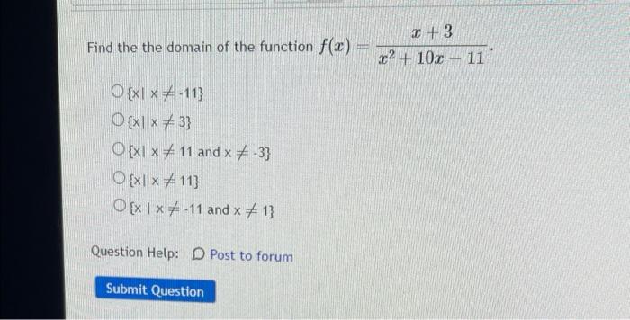 Solved Find the the domain of the function | Chegg.com