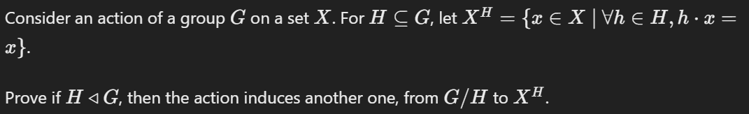 Solved Consider an action of a group G ﻿on a set x. ﻿For | Chegg.com