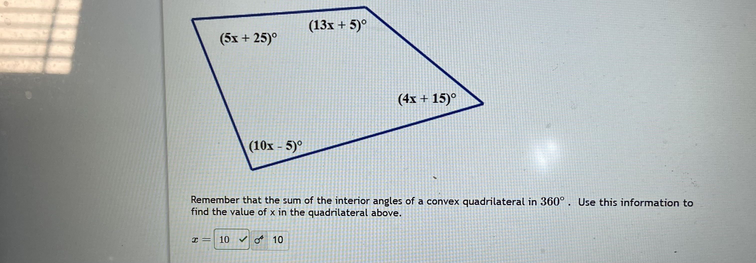 Solved Remember that the sum of the interior angles of a | Chegg.com