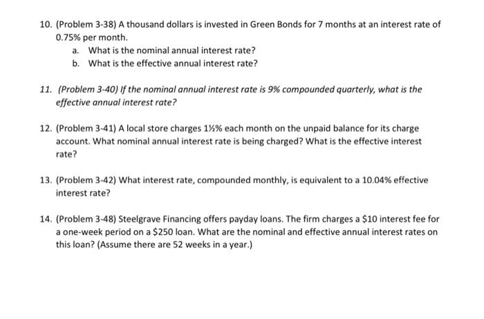 Solved 10. (Problem 3-38) A thousand dollars is invested in | Chegg.com
