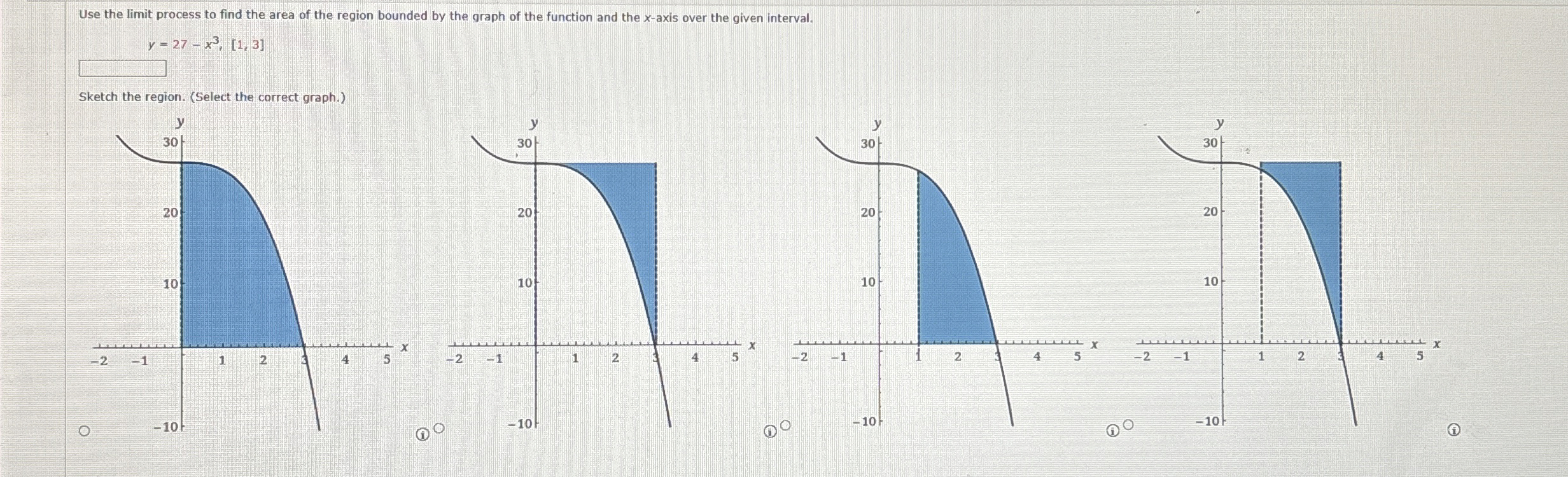 Solved x ﻿Use the limit ﻿process to ﻿find the area of ﻿the | Chegg.com