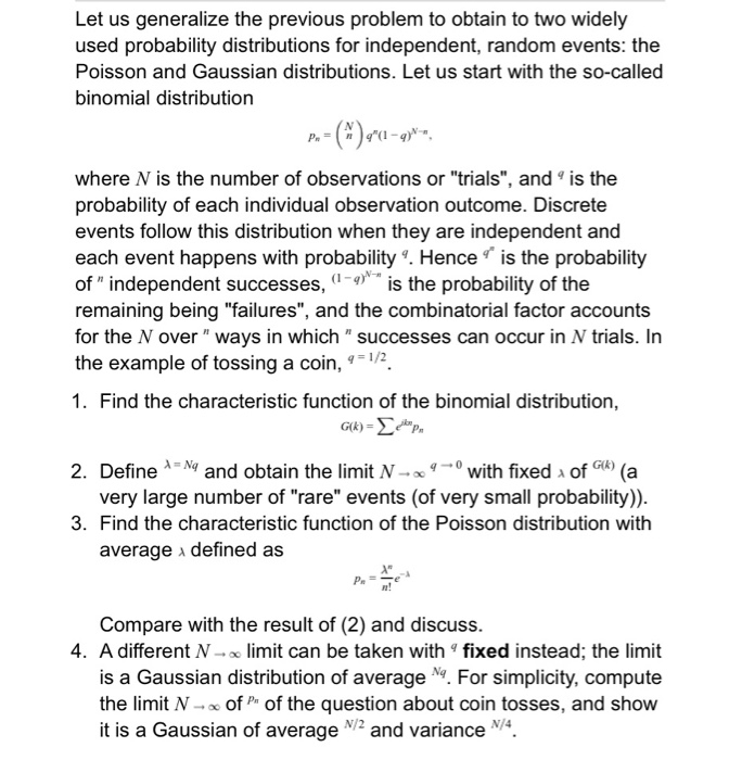 Let us generalize the previous problem to obtain to | Chegg.com