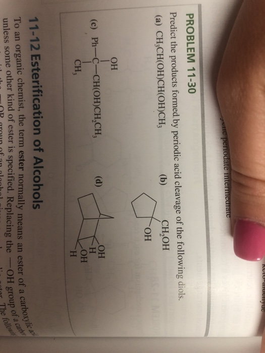 Solved Kwarunyue C periodate intermediate PROBLEM 11-30 | Chegg.com