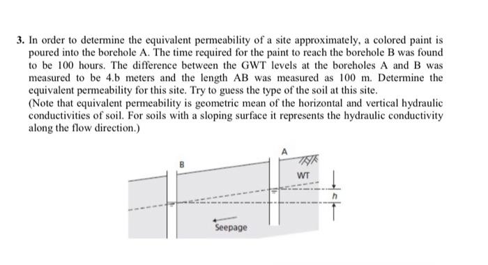 Solved 3. In order to determine the equivalent permeability | Chegg.com
