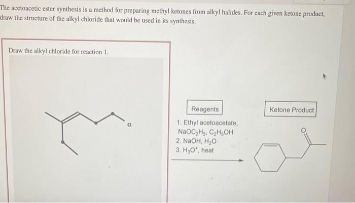 Solved The acetoacetic ester synthesis is a method for | Chegg.com