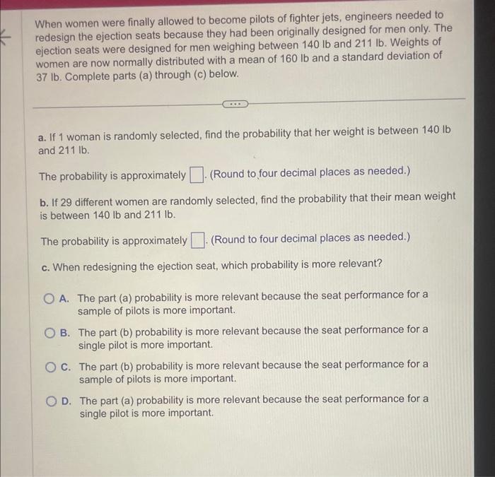 Solved When women were finally allowed to become pilots of | Chegg.com