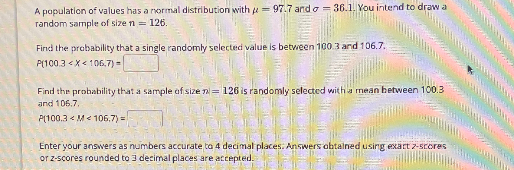 A population of values has a normal distribution with | Chegg.com