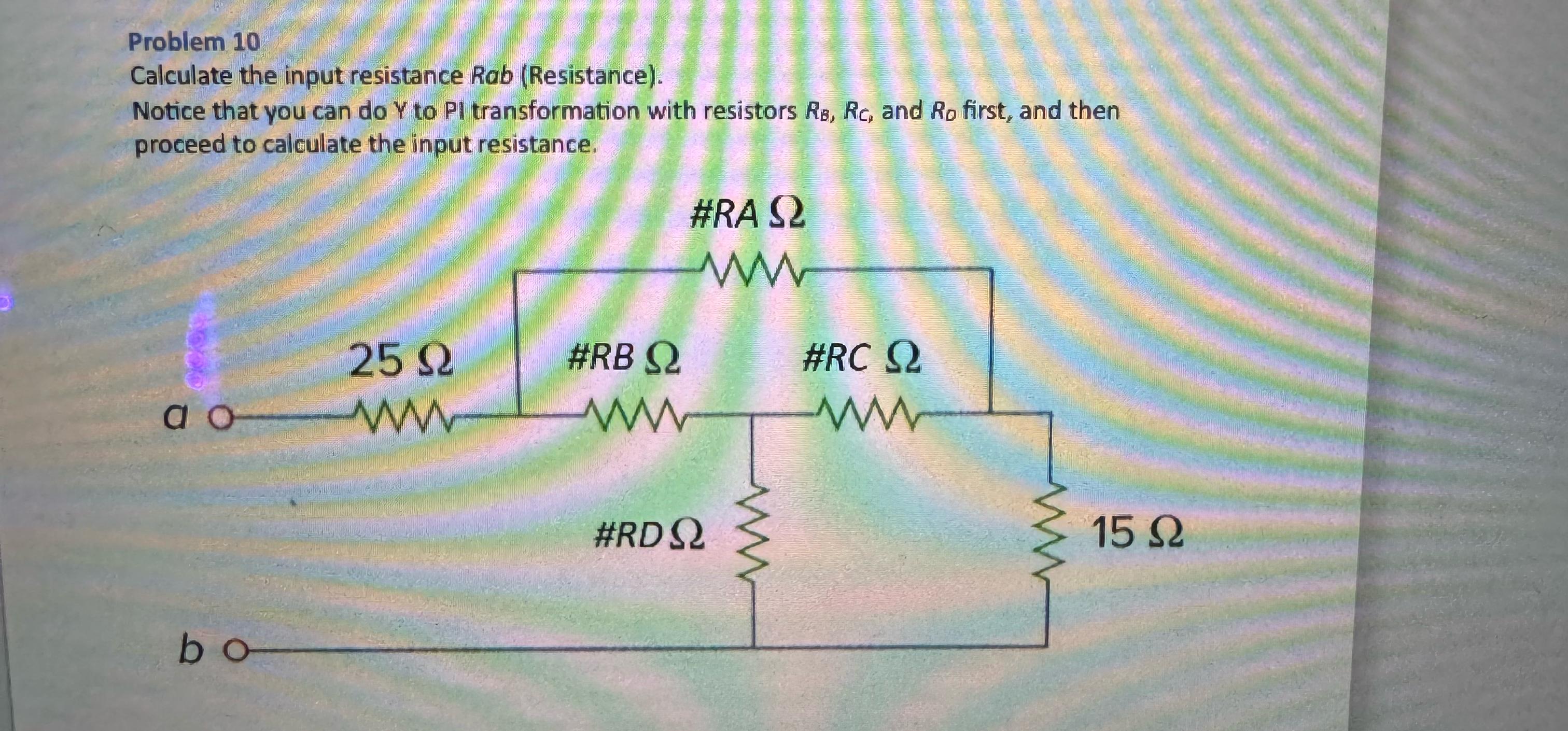 Solved Problem 10Calculate the input resistance Rab | Chegg.com