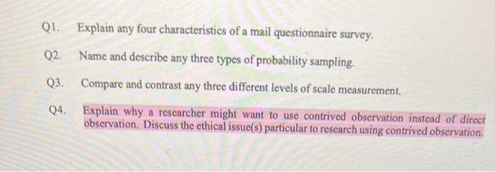 Solved Q1. Explain any four characteristics of a mail | Chegg.com