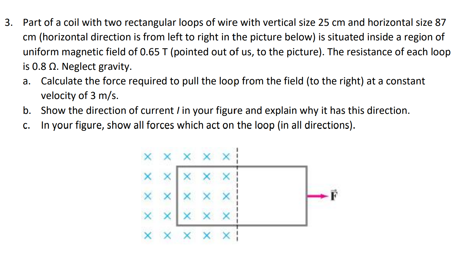 Solved Part of a coil with two rectangular loops of wire | Chegg.com