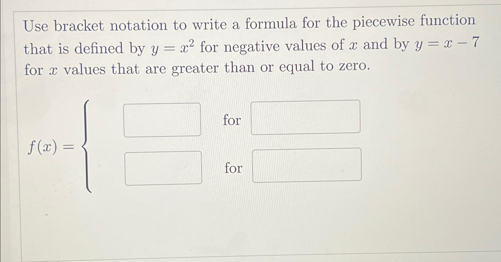 Solved Use Bracket Notation To Write A Formula For The